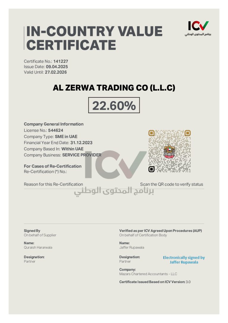 Know All About Al Zerwa Trading Co. LLC Dubai, UAE